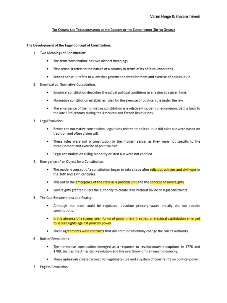 Constitutional Theory Notes | PDF | Constitution | Constitutional Law