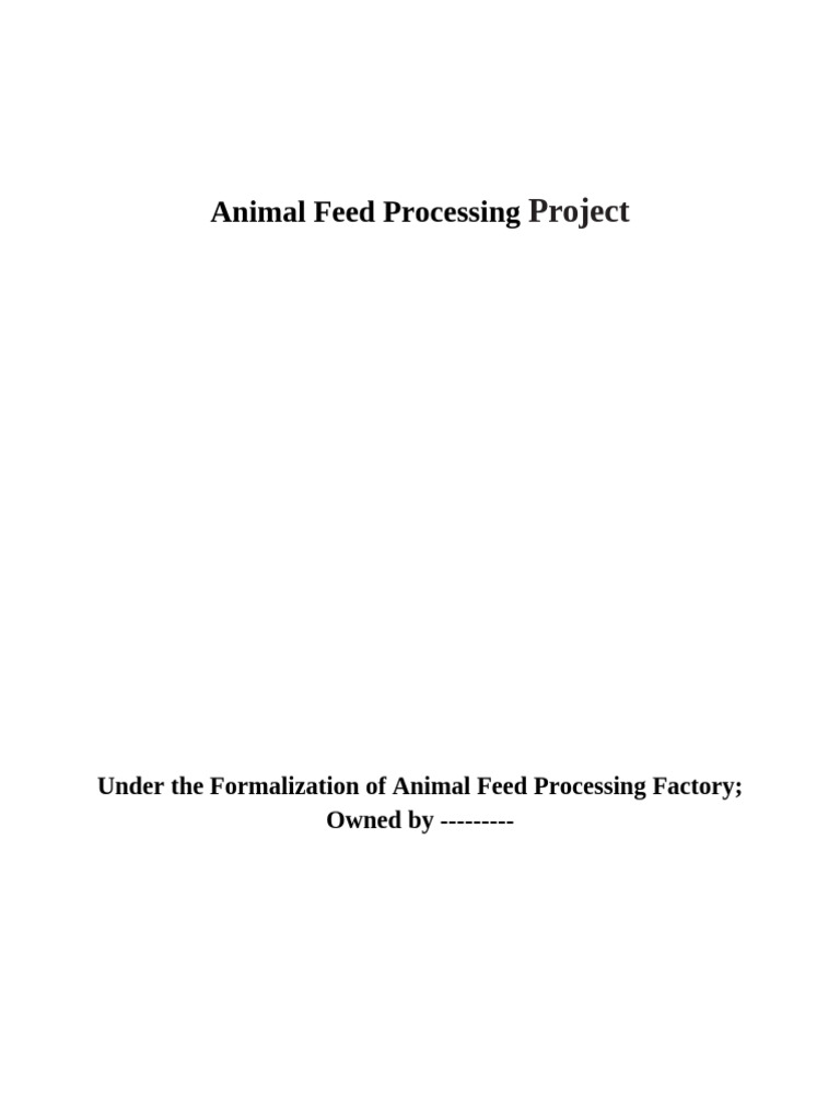 2016.animal Feed Processing Project - 121932 | PDF | Animal Feed ...