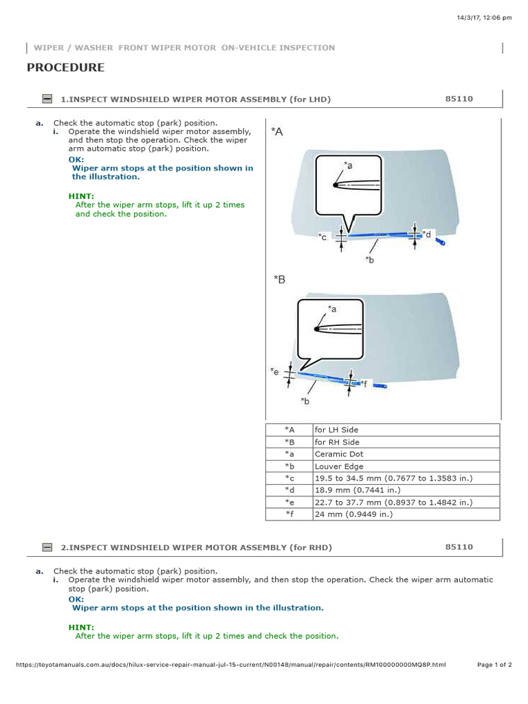 On Vehicle Inspection Pdf Automotive Industry Rain