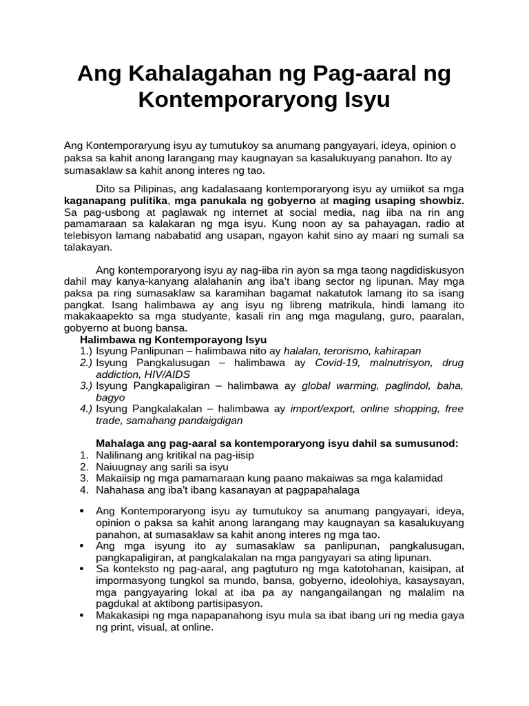 Ap 10 Week 1-4 Q1 | PDF