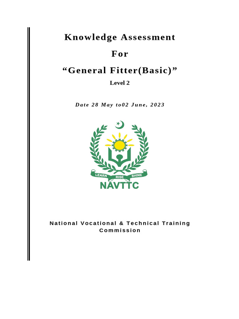 Knowledge Assessment General Fitter (Basic) L2 | PDF | Waste | Recycling