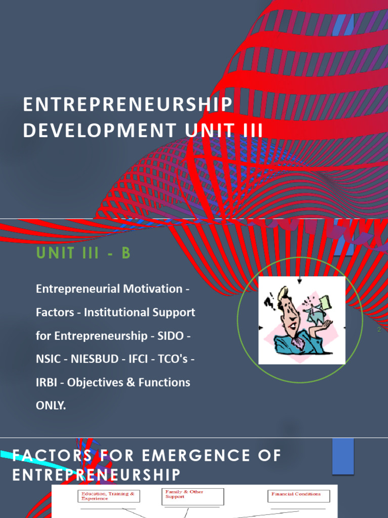 Entrepreneurship Development Unit III - B | PDF | Entrepreneurship ...