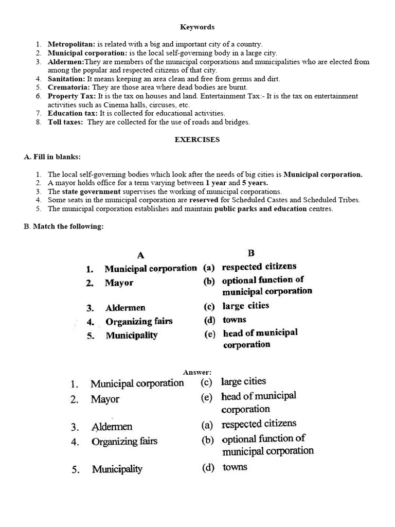 Urban Local Self-Government Overview | PDF | Mayor