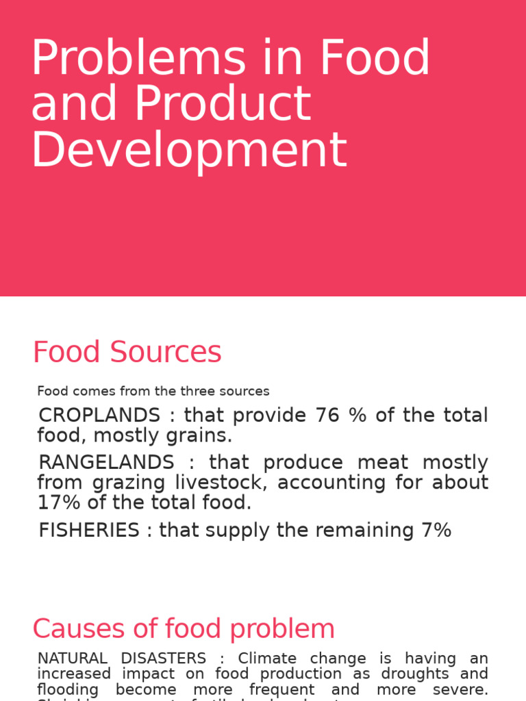 Problems in Food and Product Development | PDF | Malnutrition | Hunger