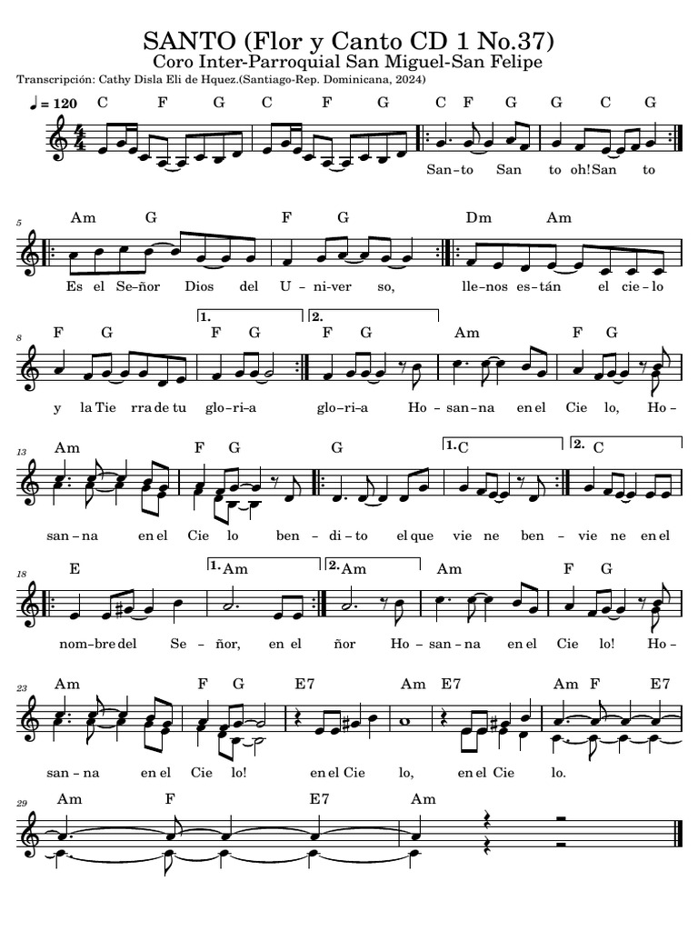Santo (CD1 #37) Flor y Canto | PDF