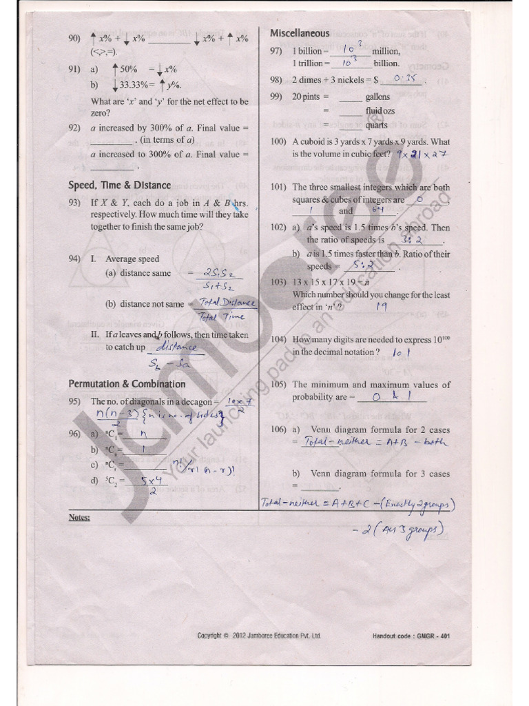 Formula Sheet 6 Pdf