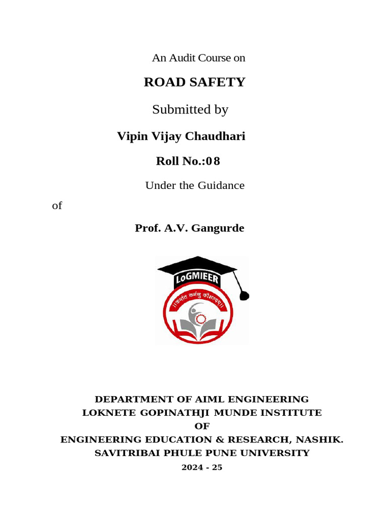 road safety report | PDF | Traffic Collision | Road Traffic Safety
