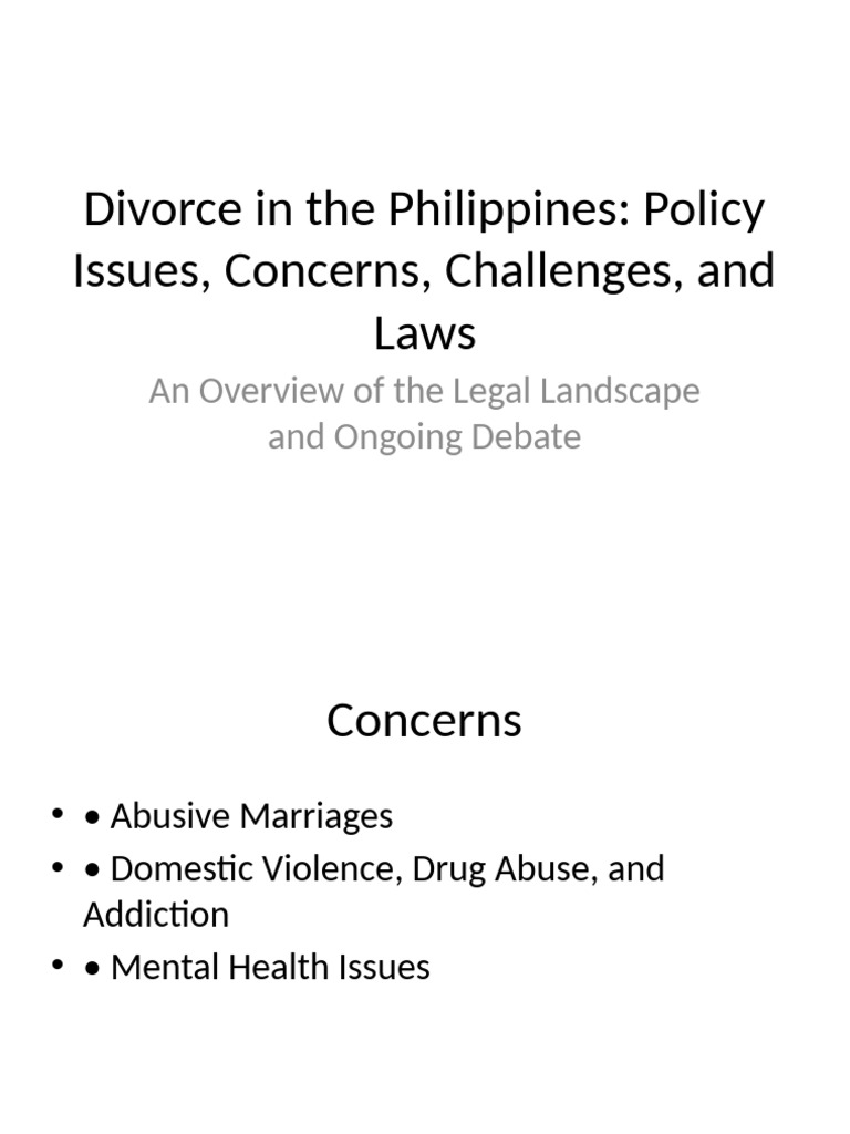 Divorce Laws and Challenges in the Philippines | PDF