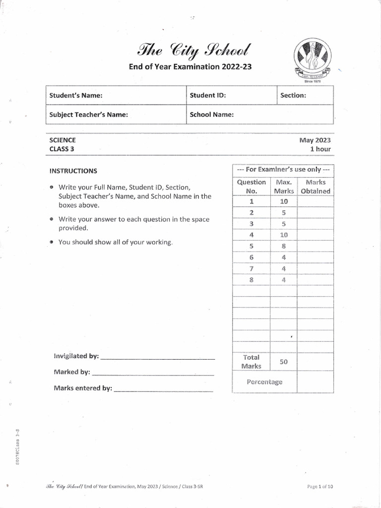 Class 3 Science EOY 2022-23_20240419_0001 | PDF | Rock (Geology) | Lava