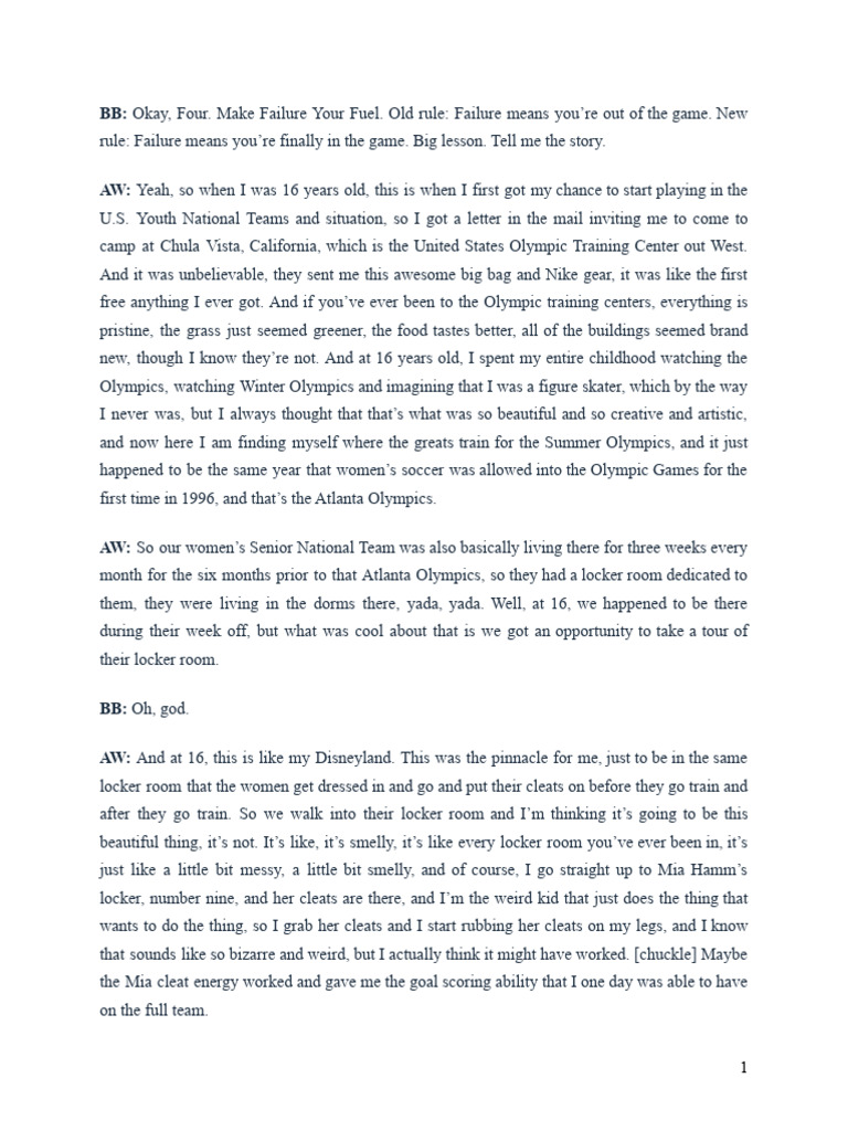 Abby+Wambach+Excerpt Transcript | PDF