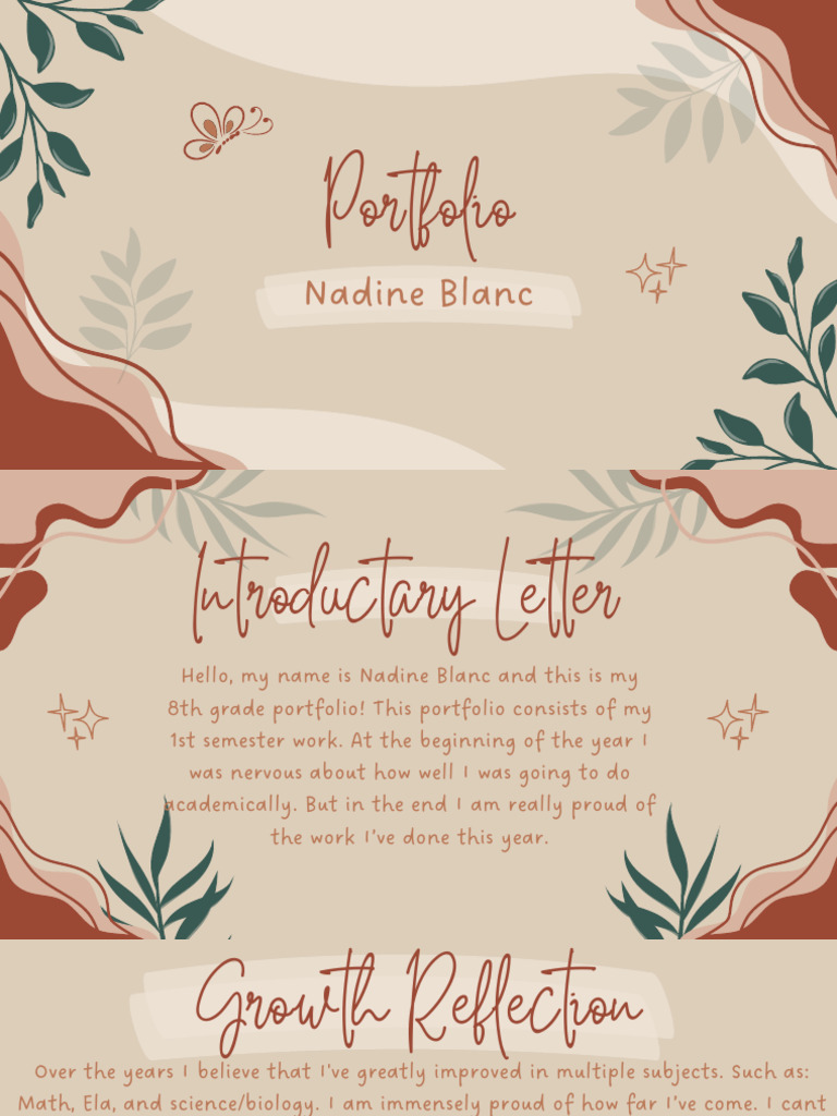 Brown Green Aesthetic Boho Portfolio Presentation | PDF