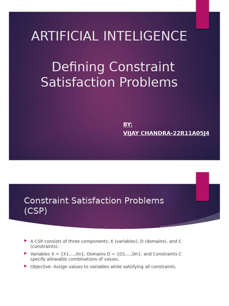 Constraint Satisfaction Problems Presentation | PDF | Mathematical Analysis | Mathematics