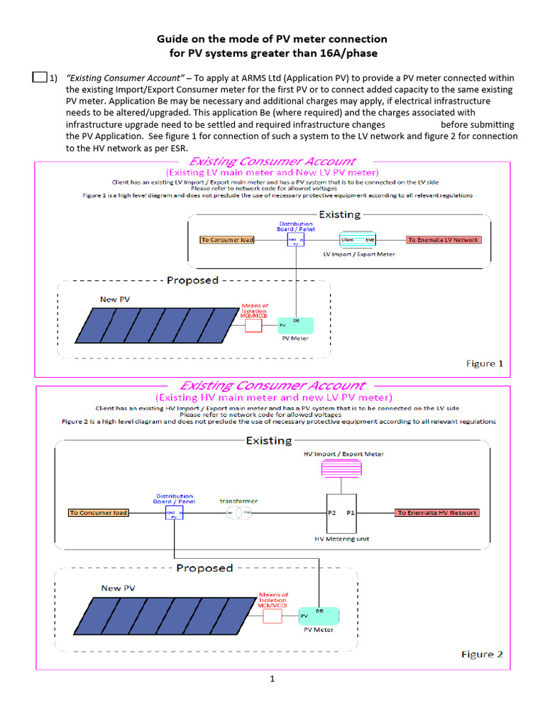 PV Meter Connection Guide for Systems >16A | PDF | Electric Power ...