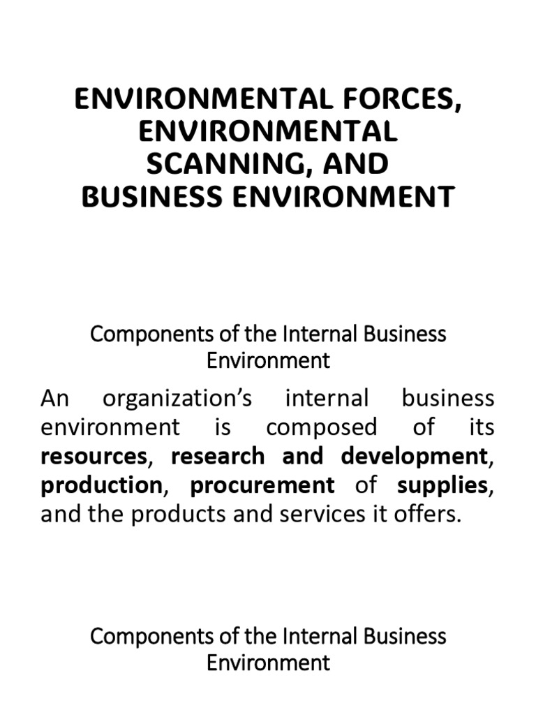 Environmental Forces Environmental Scanning and l4 | PDF | Risk | Economies