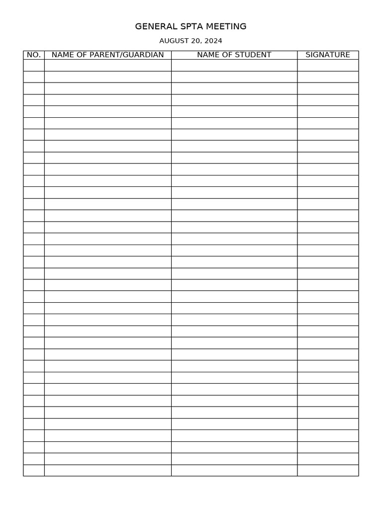 General Spta Meeting | PDF