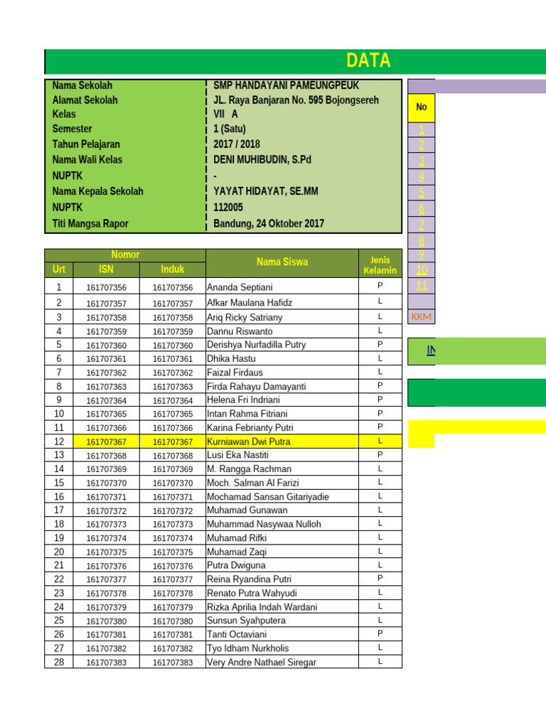 Aplikasi Rapor Sementara k13 TP 17-18 | PDF