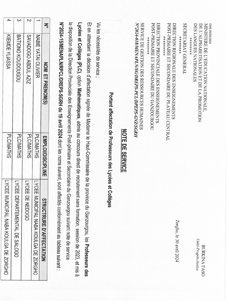 Affectations Mesures Nouvelles Et Pejen | PDF