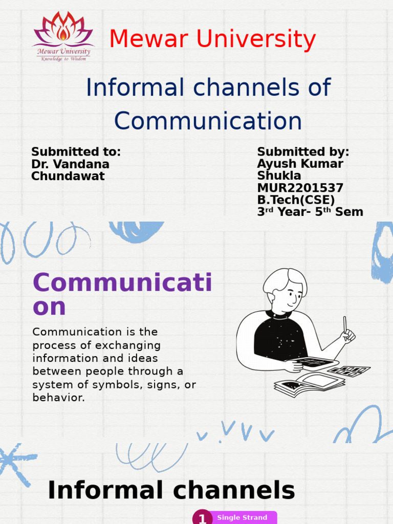Informal channels of Communication | PDF