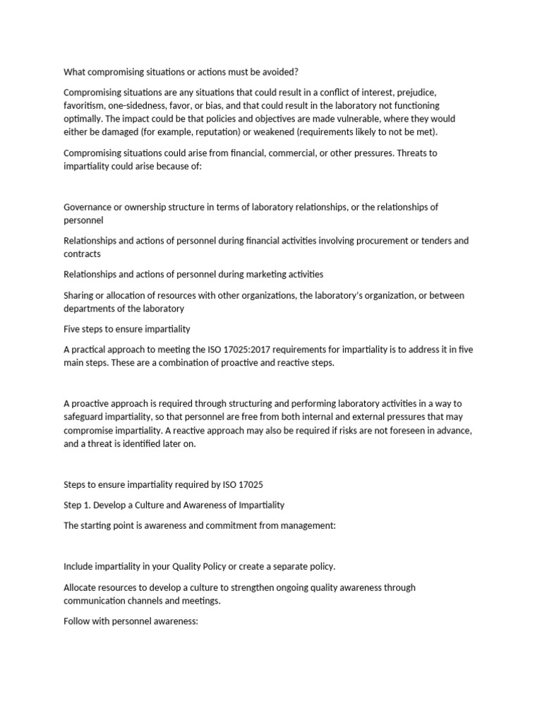 Impartiality | PDF | Risk | Audit