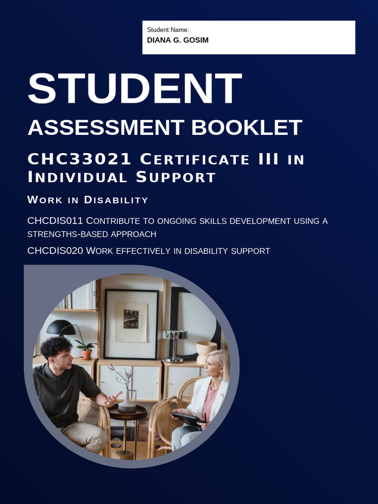 CHCDIS011 CHCDIS020 Student Assessment Booklet V1.1 | PDF | Plagiarism ...