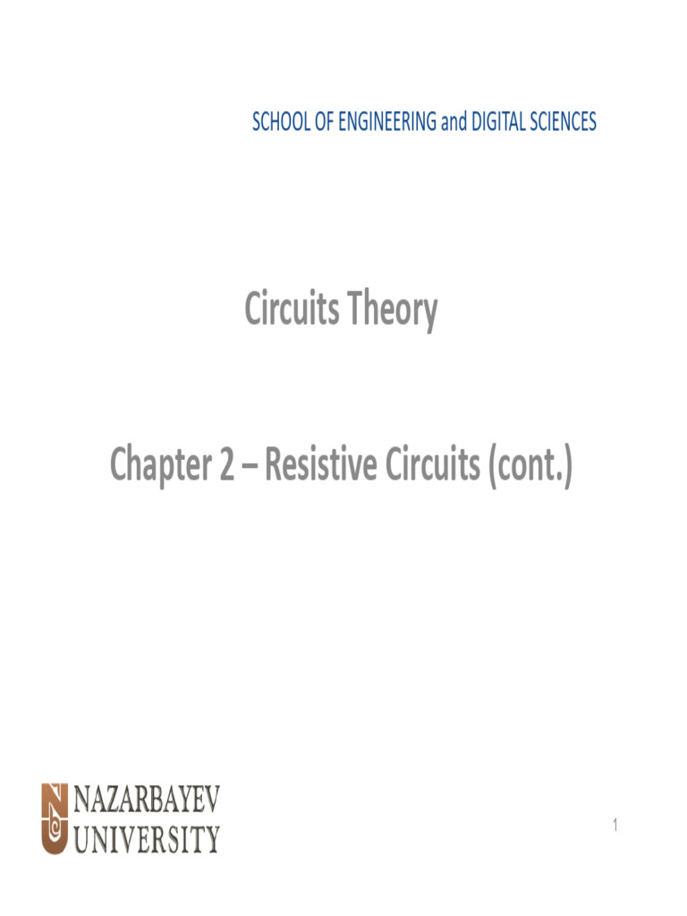 ELCE200 - Lecture - 3 Resistive Circuits | PDF | Electrical Network | Network Analysis ...