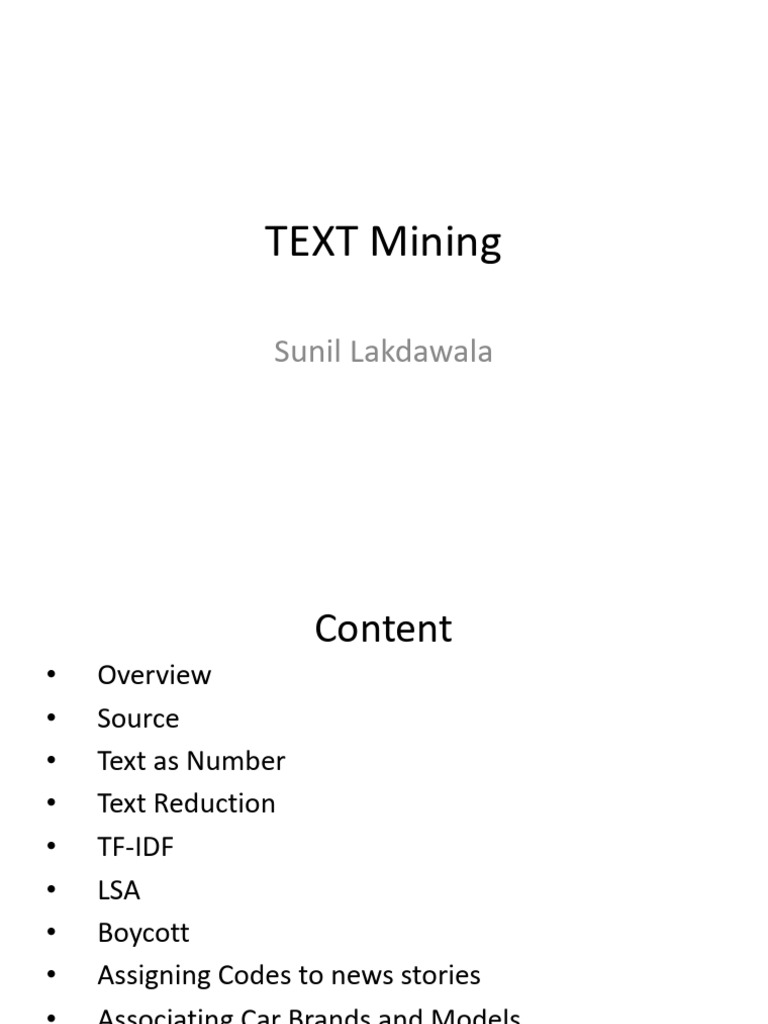 TEXT Mining | PDF