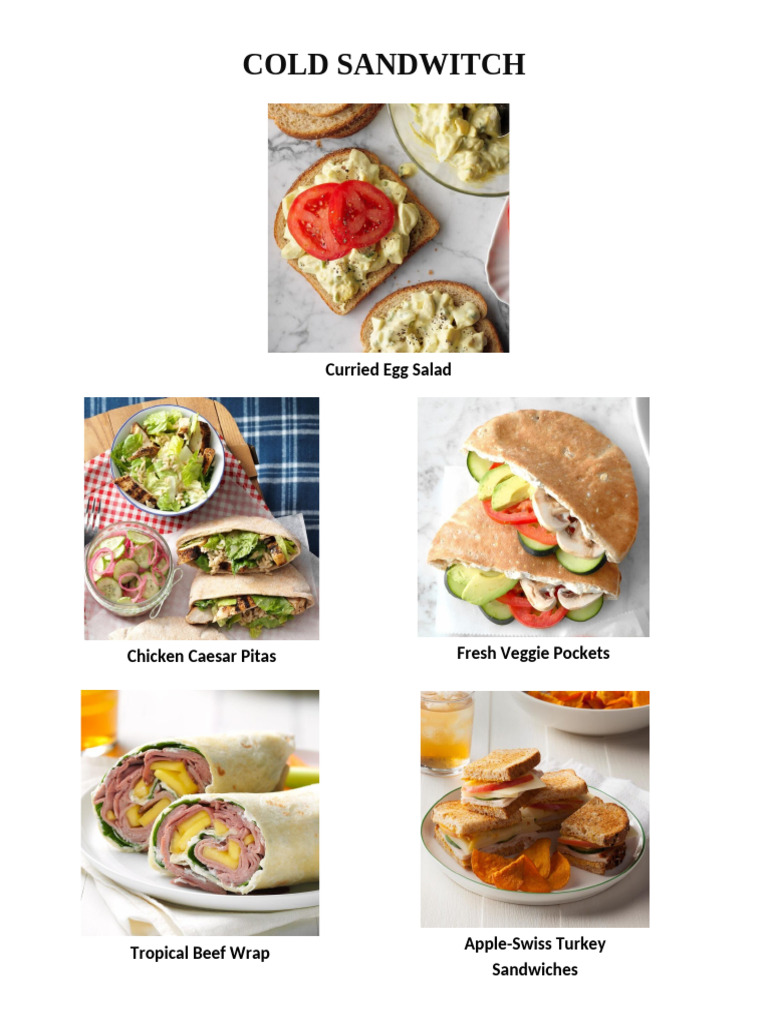 Cold Sandwich (Pictures) | PDF