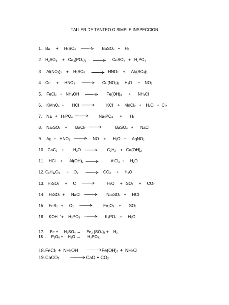 Taller de Tanteo o Simple Inspeccion 2024 | PDF