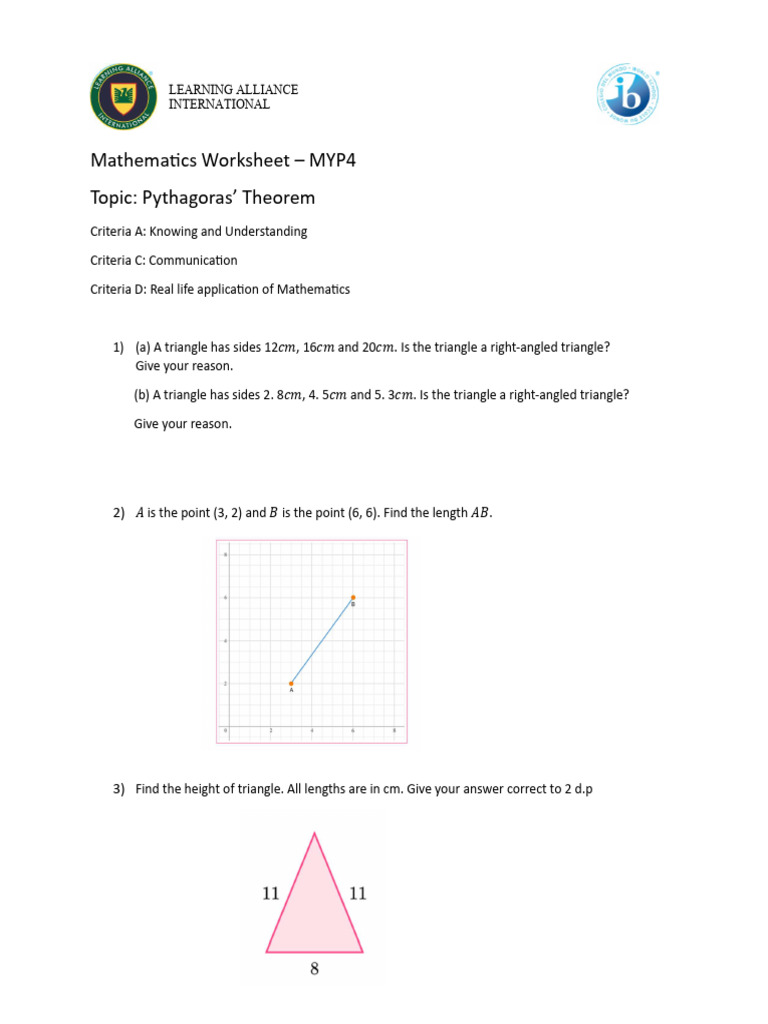 pythagoras_worksheet | PDF