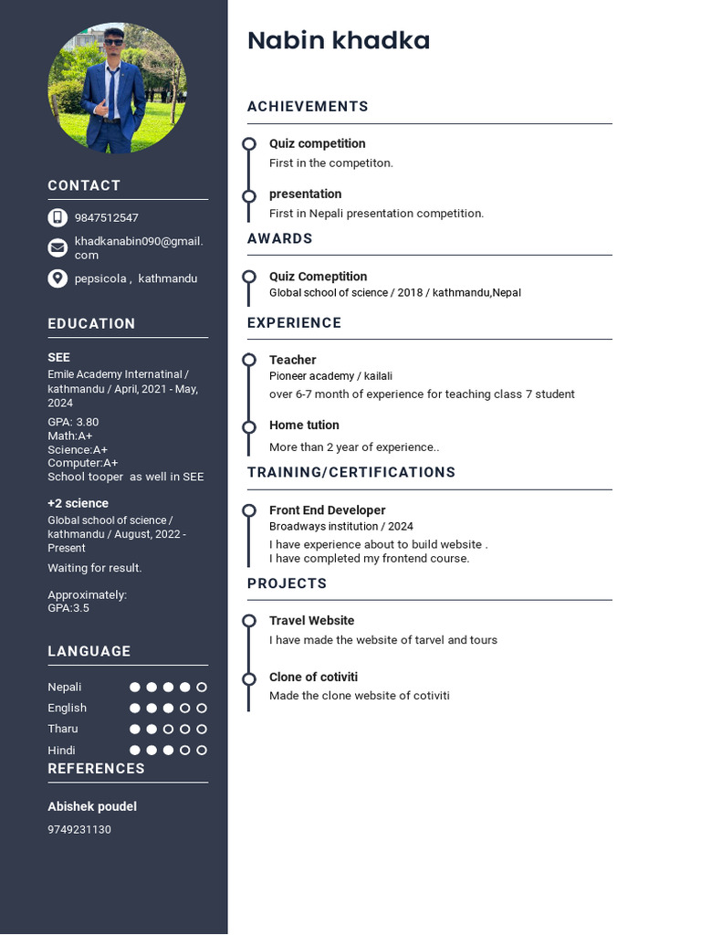 Nabin Khadka CV | PDF