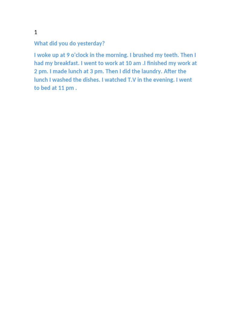Past Simple Verb Usage Exercises | PDF | Language Arts & Discipline