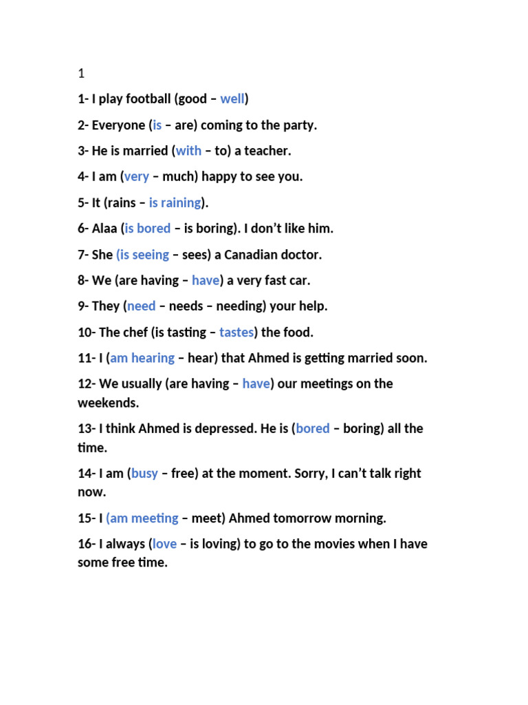 Lesson_11_Present_Simple_Progressive_Homework | PDF