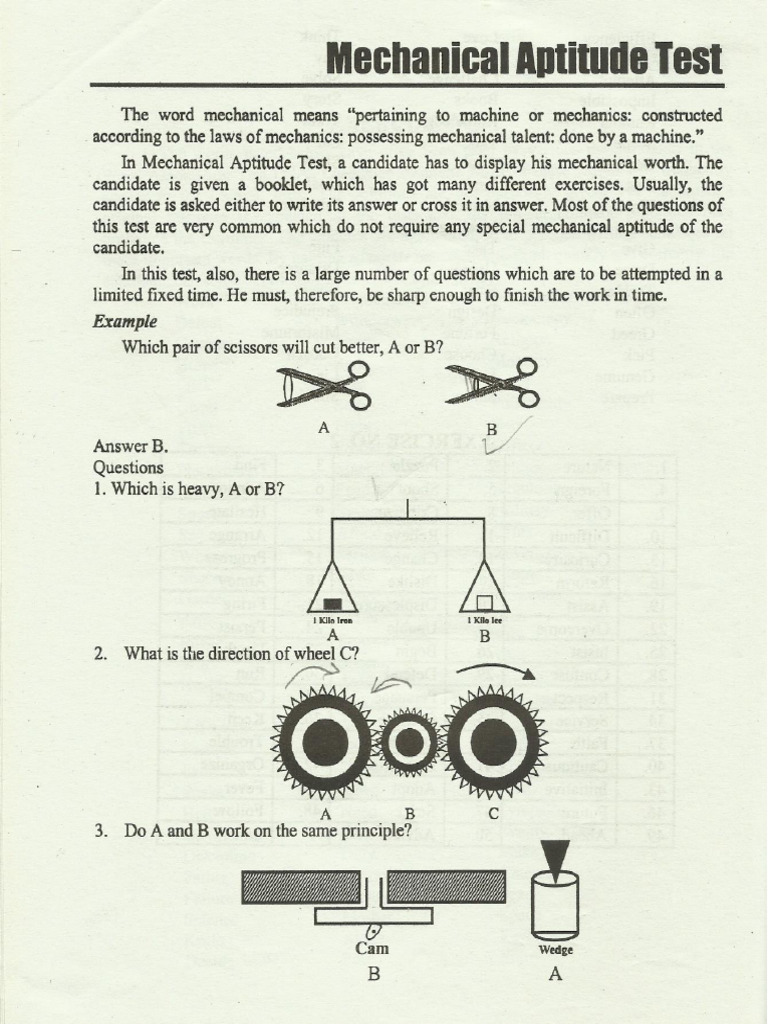 ISSB Mechanical Aptitude | PDF