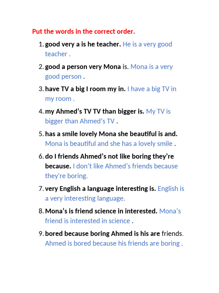 Lesson 05 Adjectives Homework | PDF | Meal | Lunch