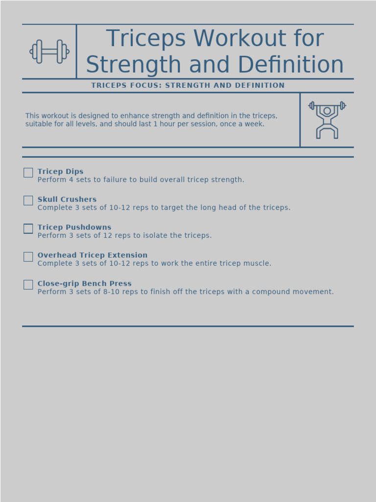 Triceps. Jeudi | PDF