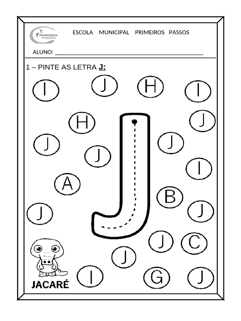 ATIVIDADES LETRA J | PDF