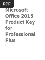 MS Office 2016 Product Keys List | PDF
