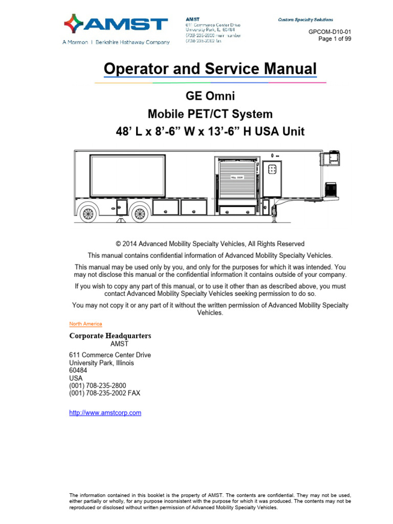 AMST - GPCOM D10 01 AMST OPSERV 48 X 102W GE OMNI PETCT USA | PDF | Manufactured Goods