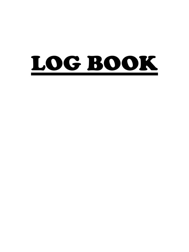 LOG BOOK | PDF