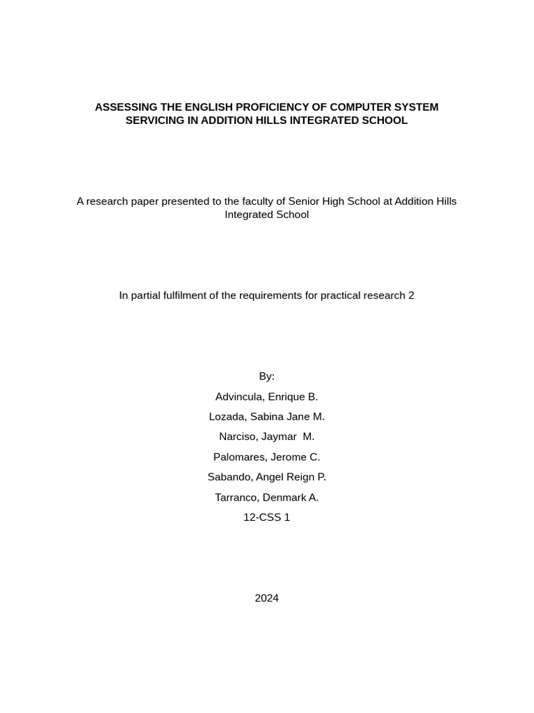 Assessing English Proficiency in CSS Students | PDF | English Language | Educational Assessment