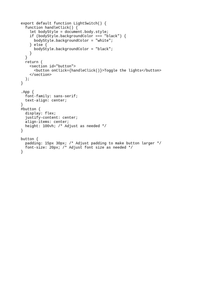 Export Default Function LightSwitch | PDF