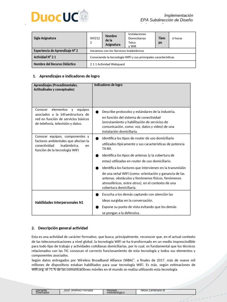 2 1 1 Actividad Webquest Marquez MCarrasco ADiaz | PDF | Ieee 802.11 | Antena (Radio)