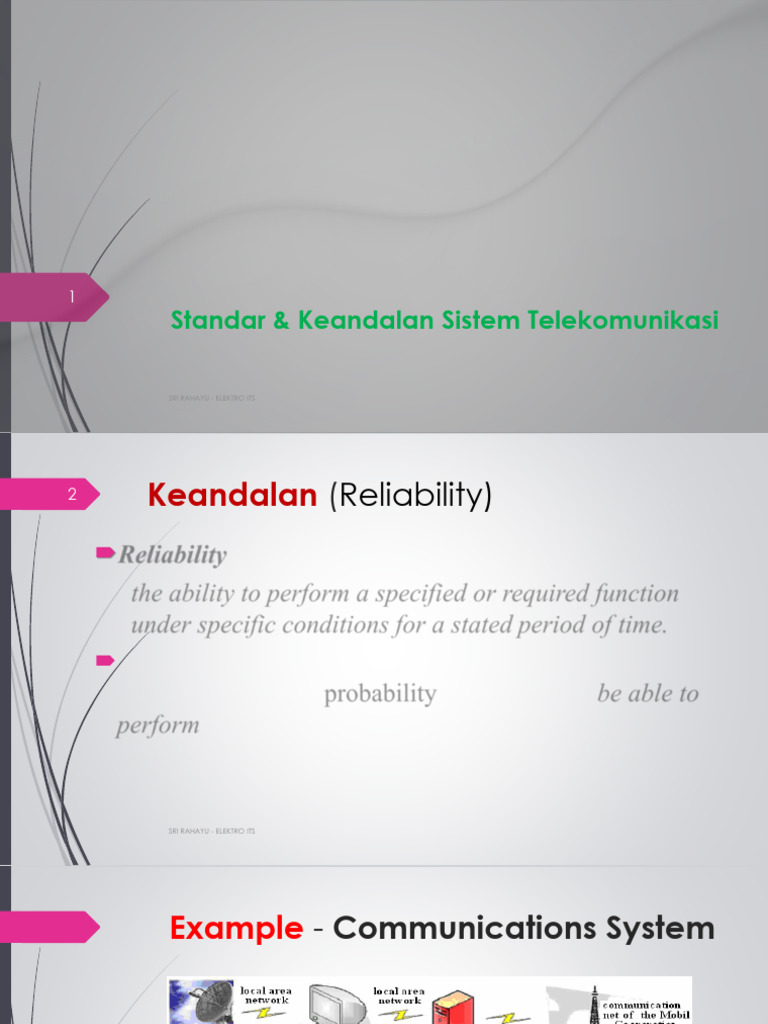 Keandalan Sistem Telekomunikasi | PDF | Systems Engineering ...