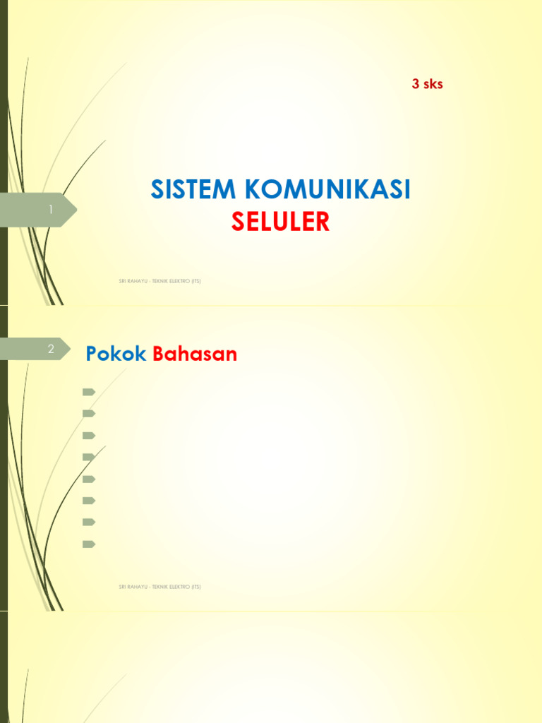 Sistem Komunikasi Seluler | PDF
