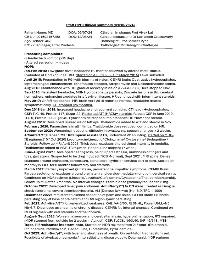 CPC Clinical Protocol | PDF | Brainstem | Spinal Cord