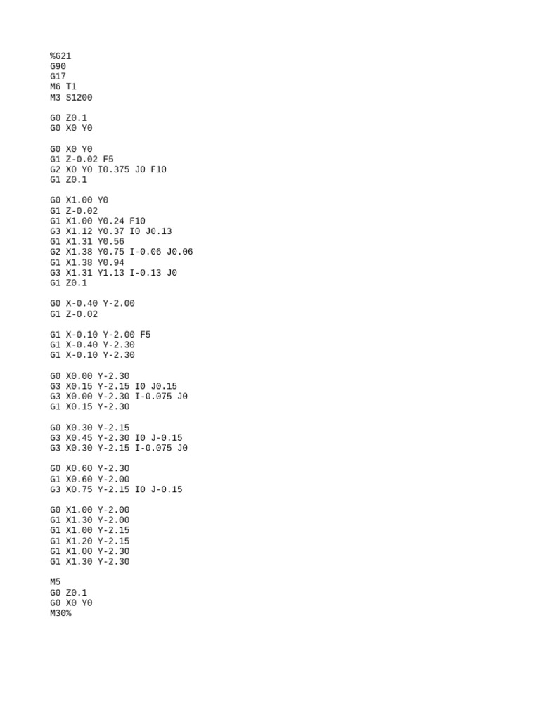 MME 331 CNC Engraving Code - 1 | PDF