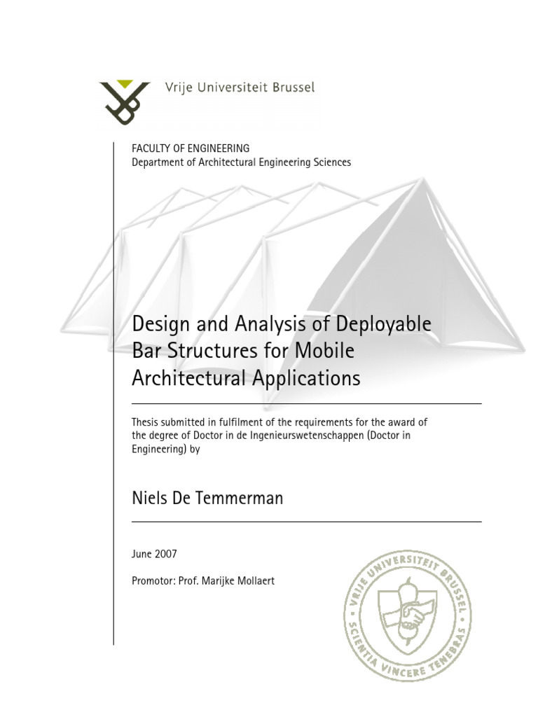2007 06 Design And Analysis Of Deployable Bar Structures Pdf