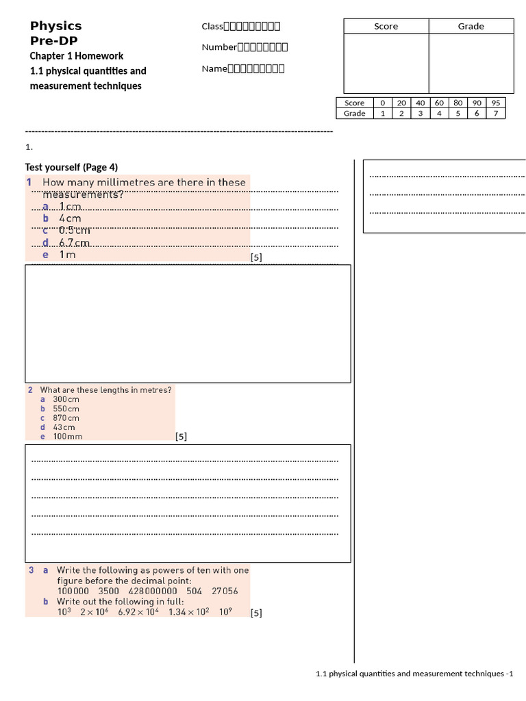 IGCSE™ 1.1 Physical Quantities and Measurement Techniques | PDF ...