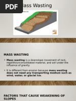 MASS WASTING (Handouts) | PDF | Landslide | Erosion