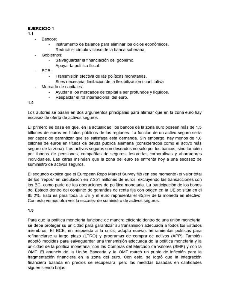 PS6 MACRO PDF Banco Central Europeo Flexibilizaci n Cuantitativa